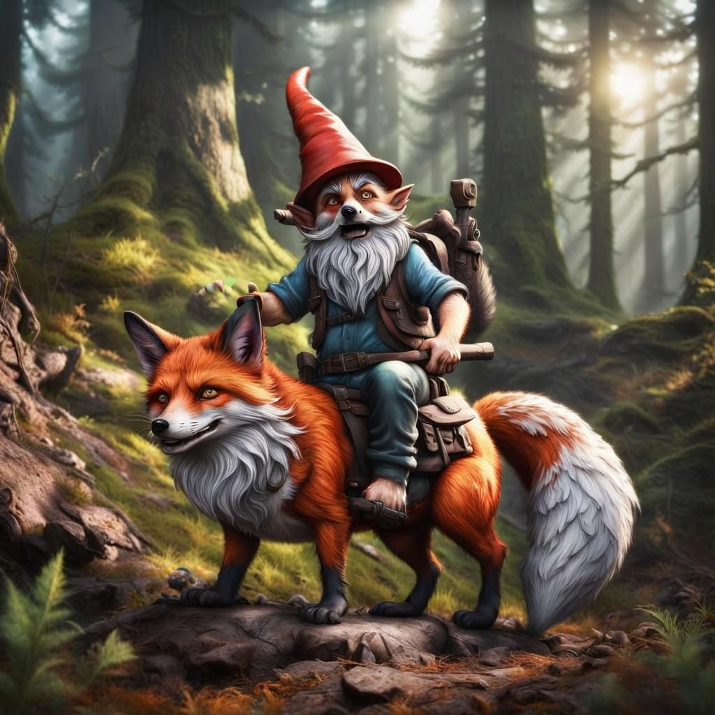 Fox-Gnome - AI Generated Artwork - NightCafe Creator