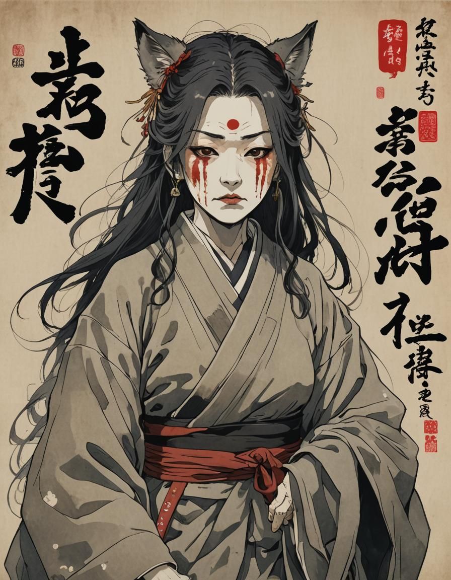 Agubanba (あぐばんば, lit. 'ash crone') A cannibalistic female yōkai... - AI ...