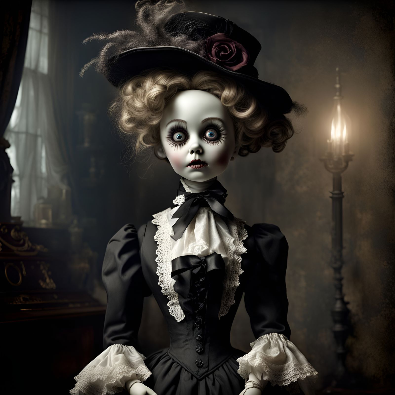 A Haunted Victorian Doll Has Come Alive Her Head Turns You Are Scared
