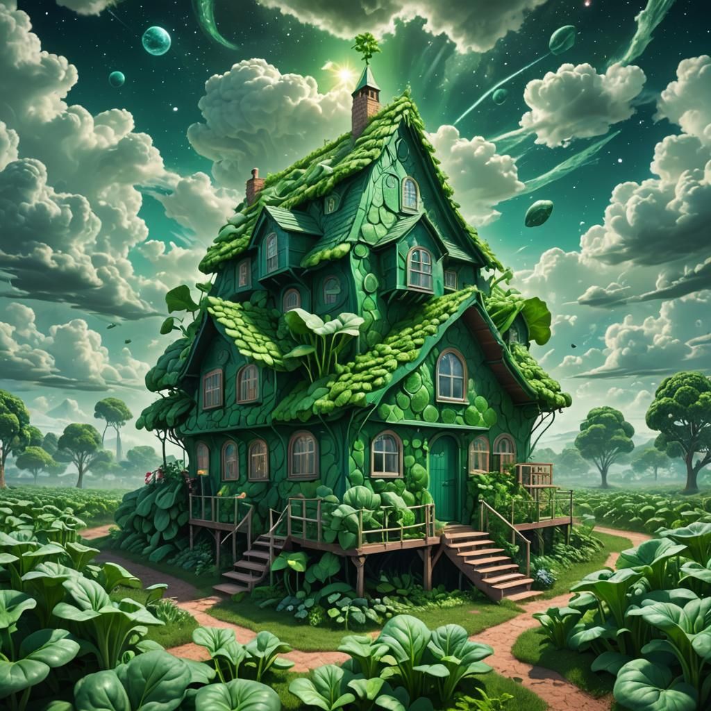 The spinach house - AI Generated Artwork - NightCafe Creator