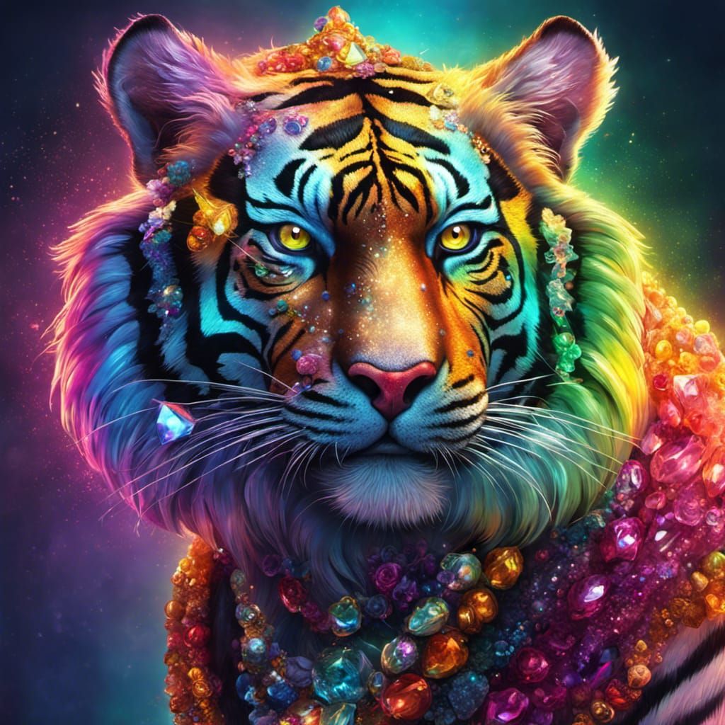 Sparkle Tiger - AI Generated Artwork - NightCafe Creator