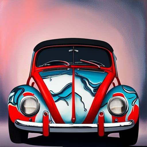 Groovy VW Bug - AI Generated Artwork - NightCafe Creator