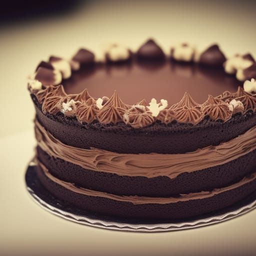 Layered chocolate cake - AI Generated Artwork - NightCafe Creator