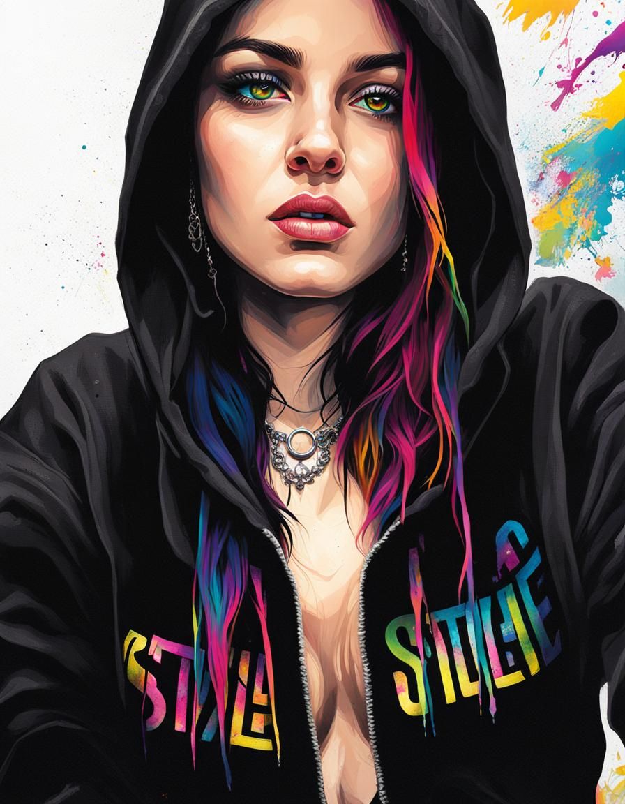 Rainbow Punk - AI Generated Artwork - NightCafe Creator