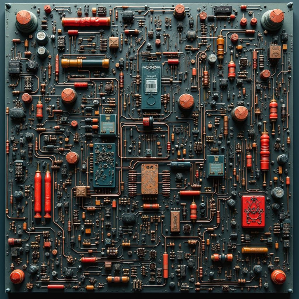 Cyberpunk Electronic Calendar in Dark Futuristic S... - AI Art