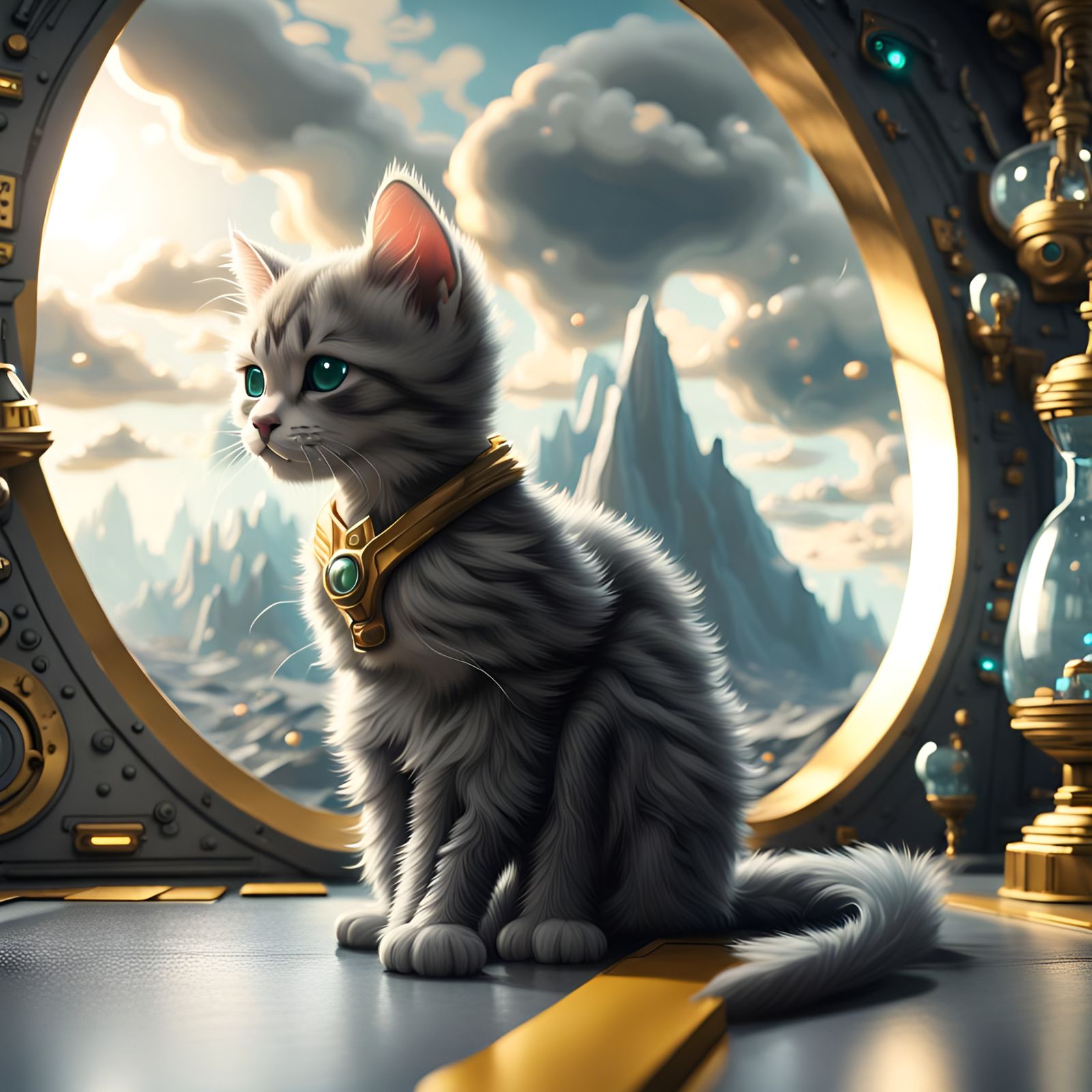 Beautiful kitten inside a house. - AI Generated Artwork - NightCafe Creator