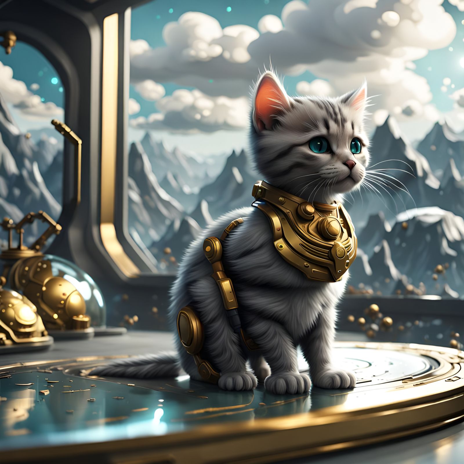 Beautiful kitten inside a house. - AI Generated Artwork - NightCafe Creator