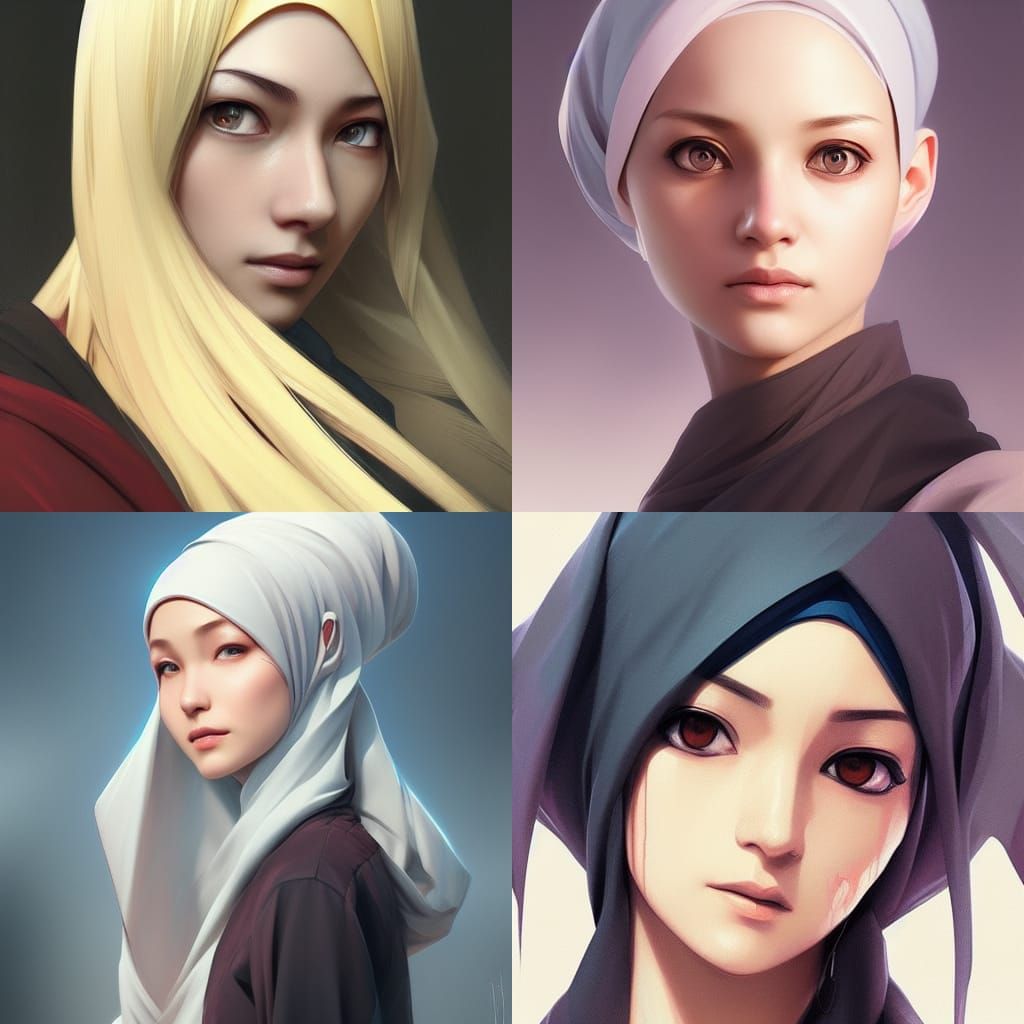 Yamanaka ino hijab - AI Generated Artwork - NightCafe Creator