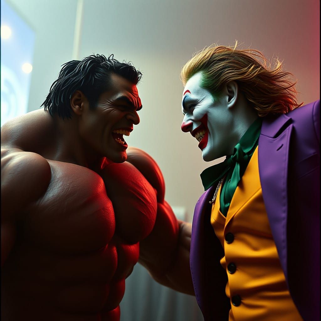 Red Hulk Vs. The Joker - Red Hulk Battles the Clown Prince o...