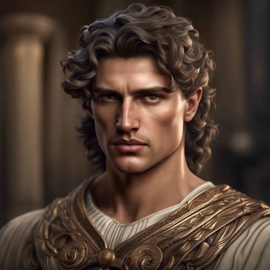 Alexander the Great, ancient greek hairstyle, handsome, late 20s ...