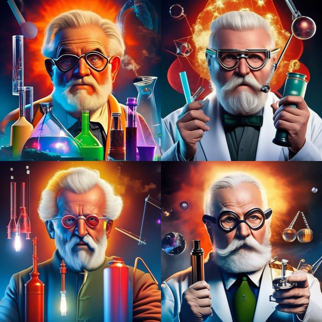 Old Mad Scientist - AI Generated Artwork - NightCafe Creator