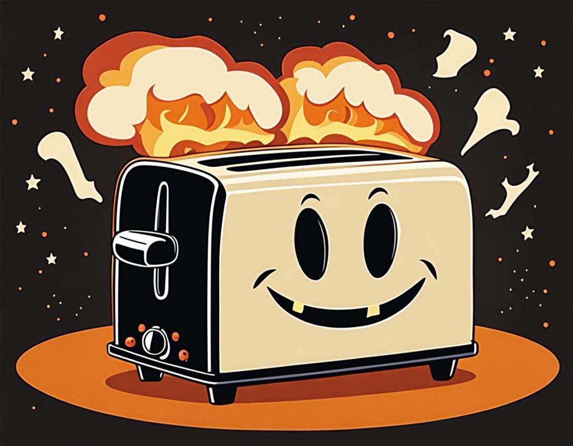 Brand New to Market - 'The Toasty as Hell Toaster'! - AI Generated Artwork - NightCafe Creator
