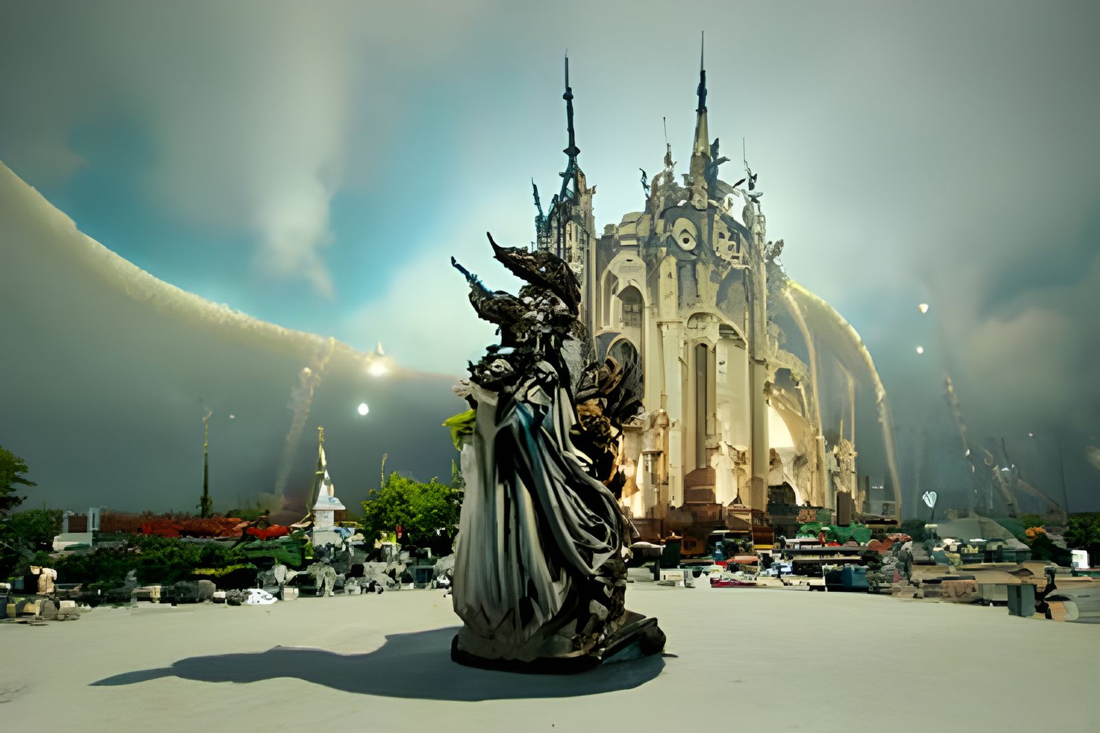 Lizard Defending Temple - AI Generated Artwork - NightCafe Creator