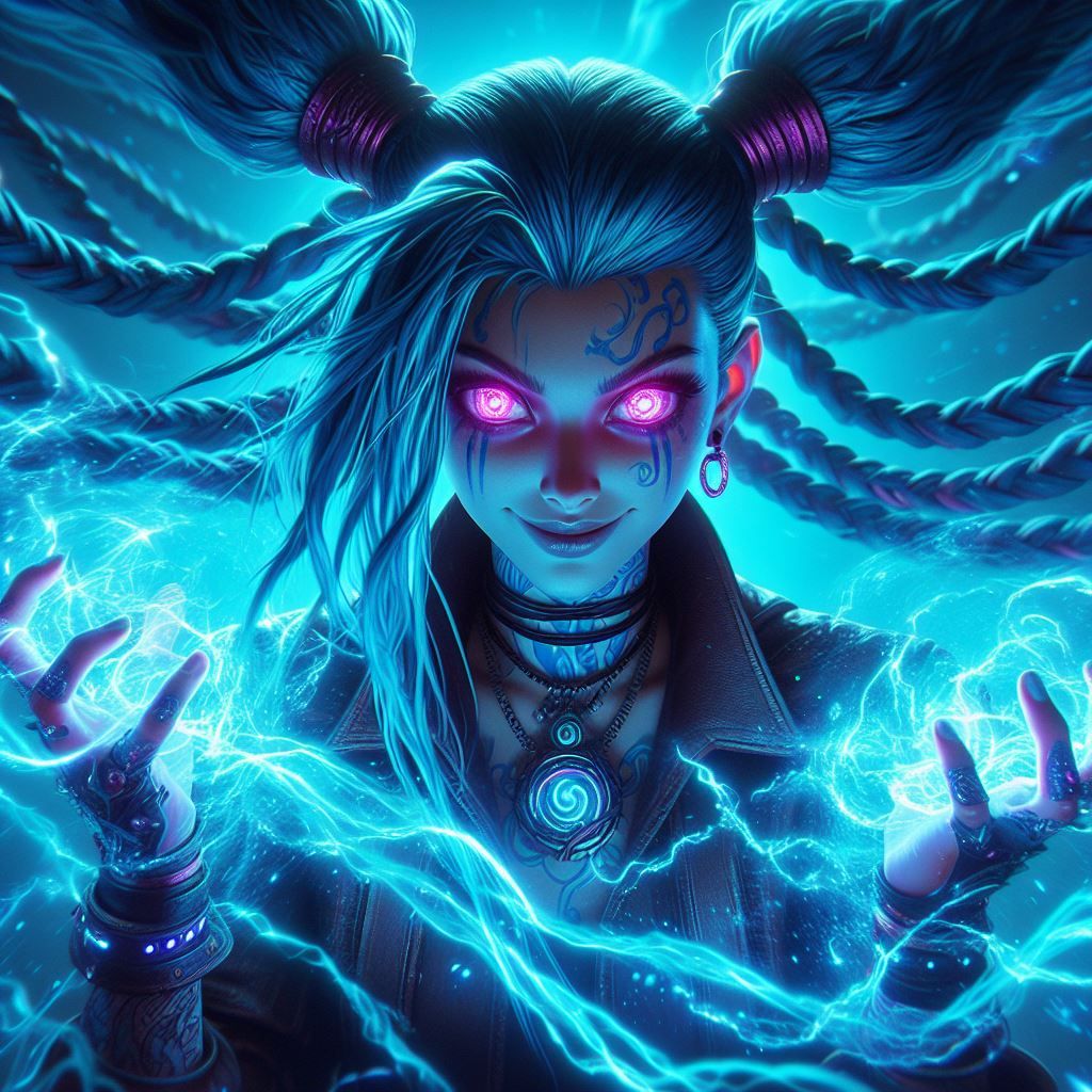 Magitech Jinx on Shimmer - AI Generated Artwork - NightCafe Creator