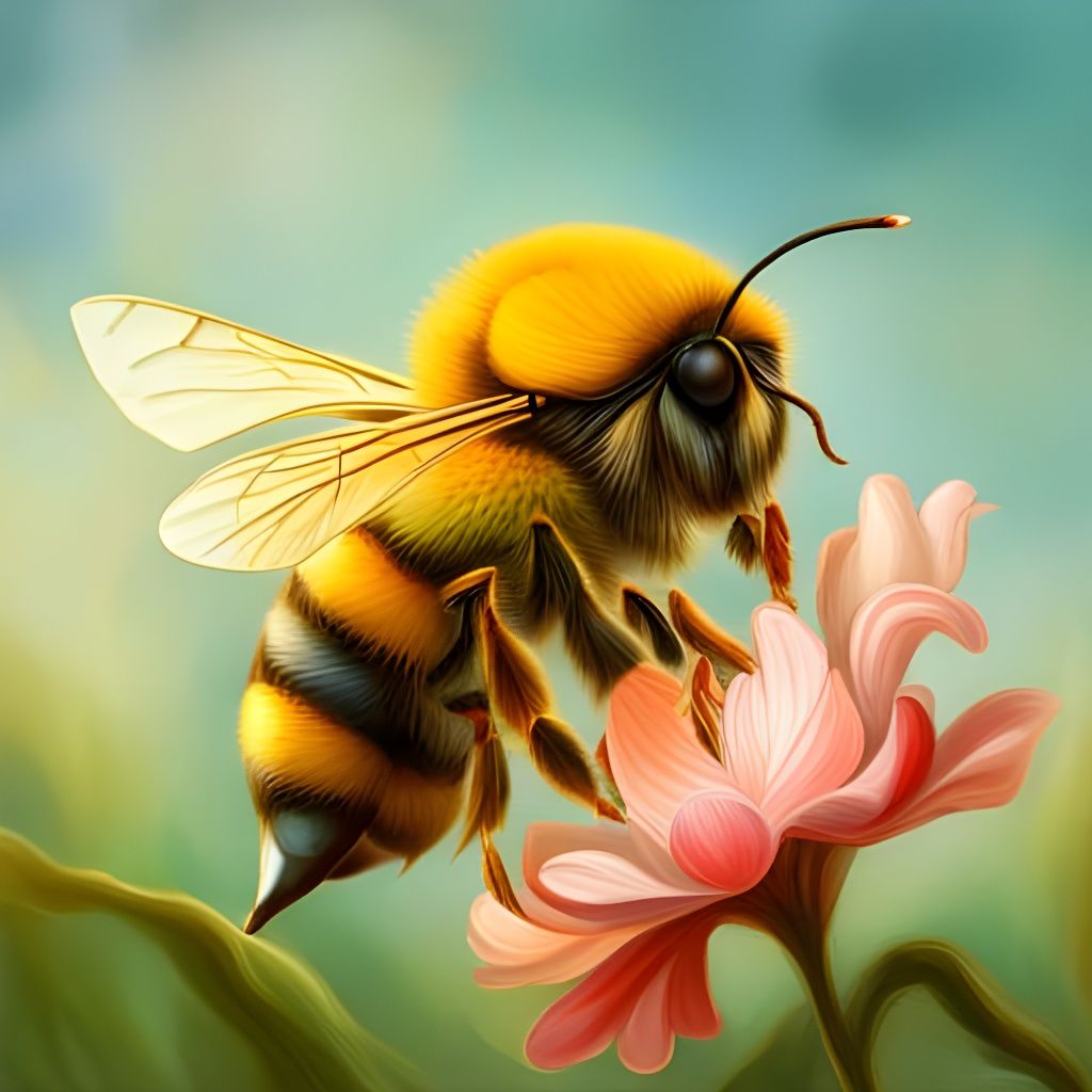 Cute Bee 🐝 - AI Generated Artwork - NightCafe Creator