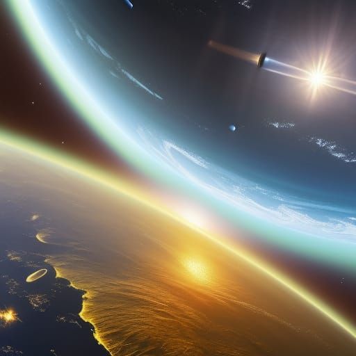 Dual Planetary Flyby: Collision or Repulsion? - AI Generated Artwork ...