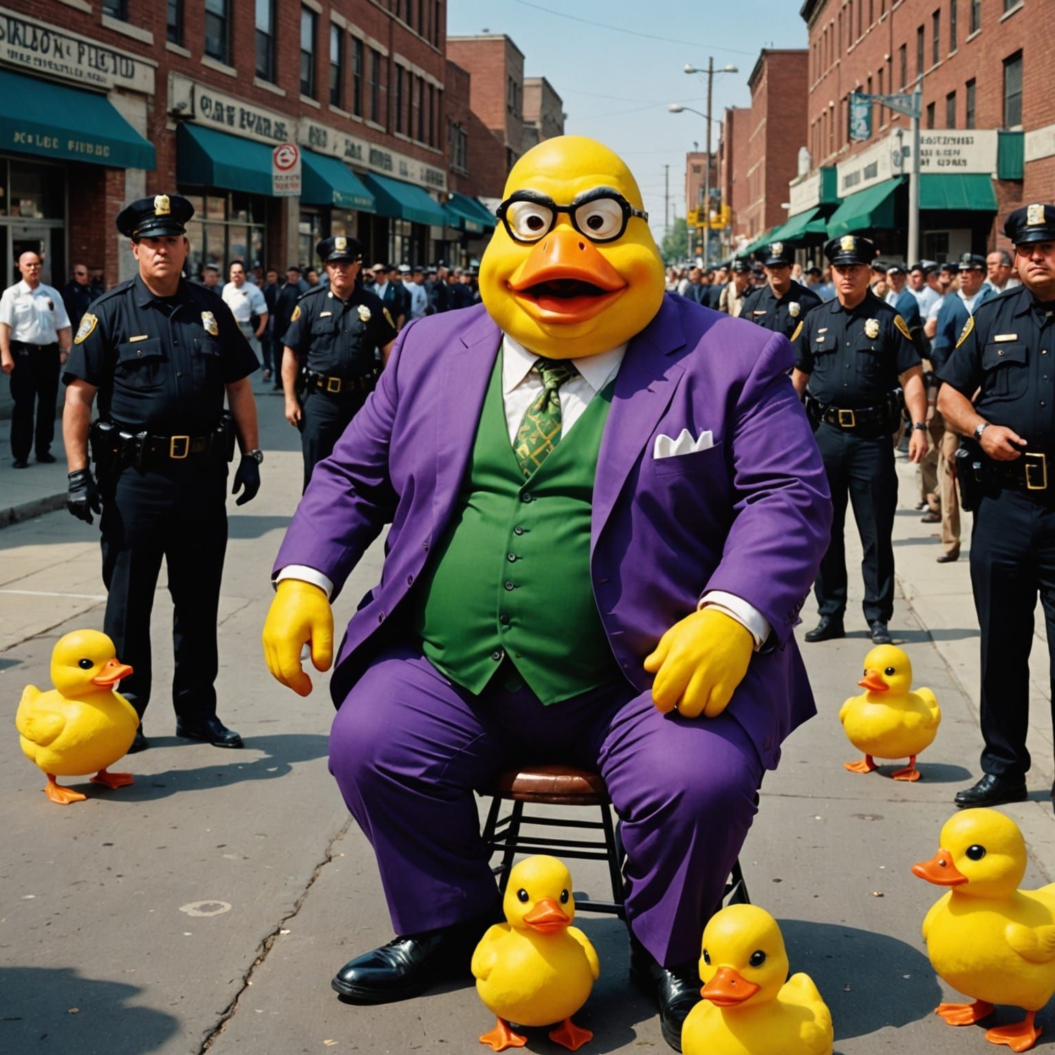 Mobster Captured in Flashy Suit, Bound in Ropes in... - AI Art