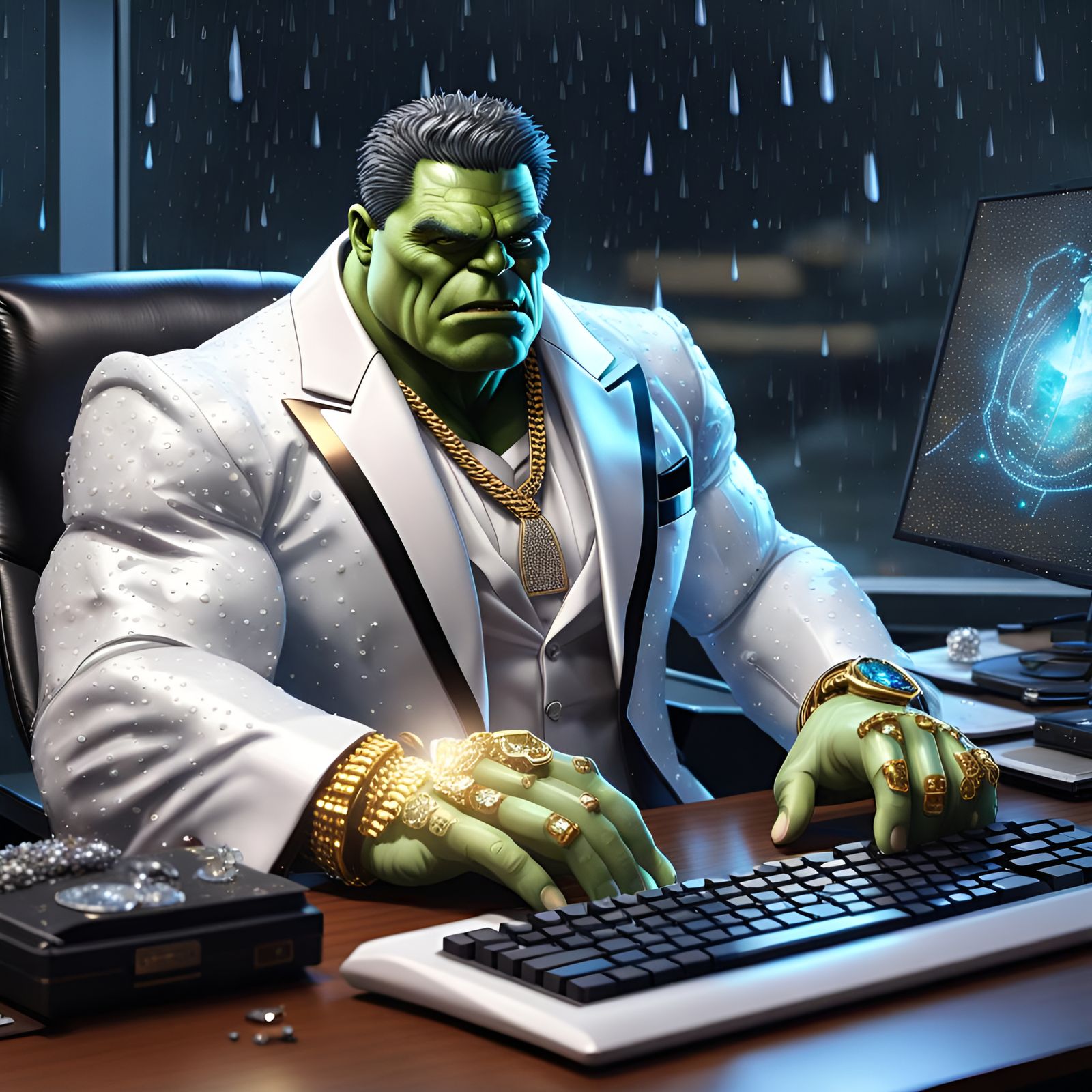 The Most Calm Version Of The Hulk - AI Generated Artwork - NightCafe ...