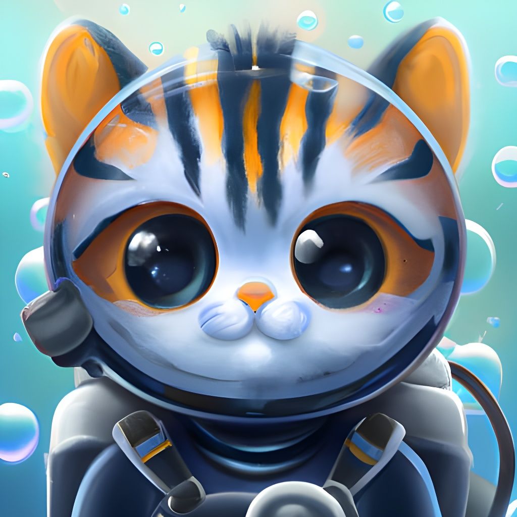 Scuba Cat - AI Generated Artwork - NightCafe Creator