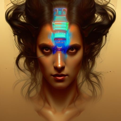 Blade Runner Zhora dancing with a Python Head and shoulders portrait ...