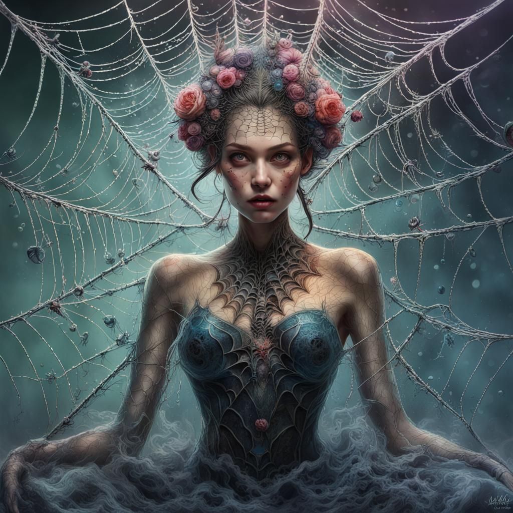 spiderweb queen - AI Generated Artwork - NightCafe Creator