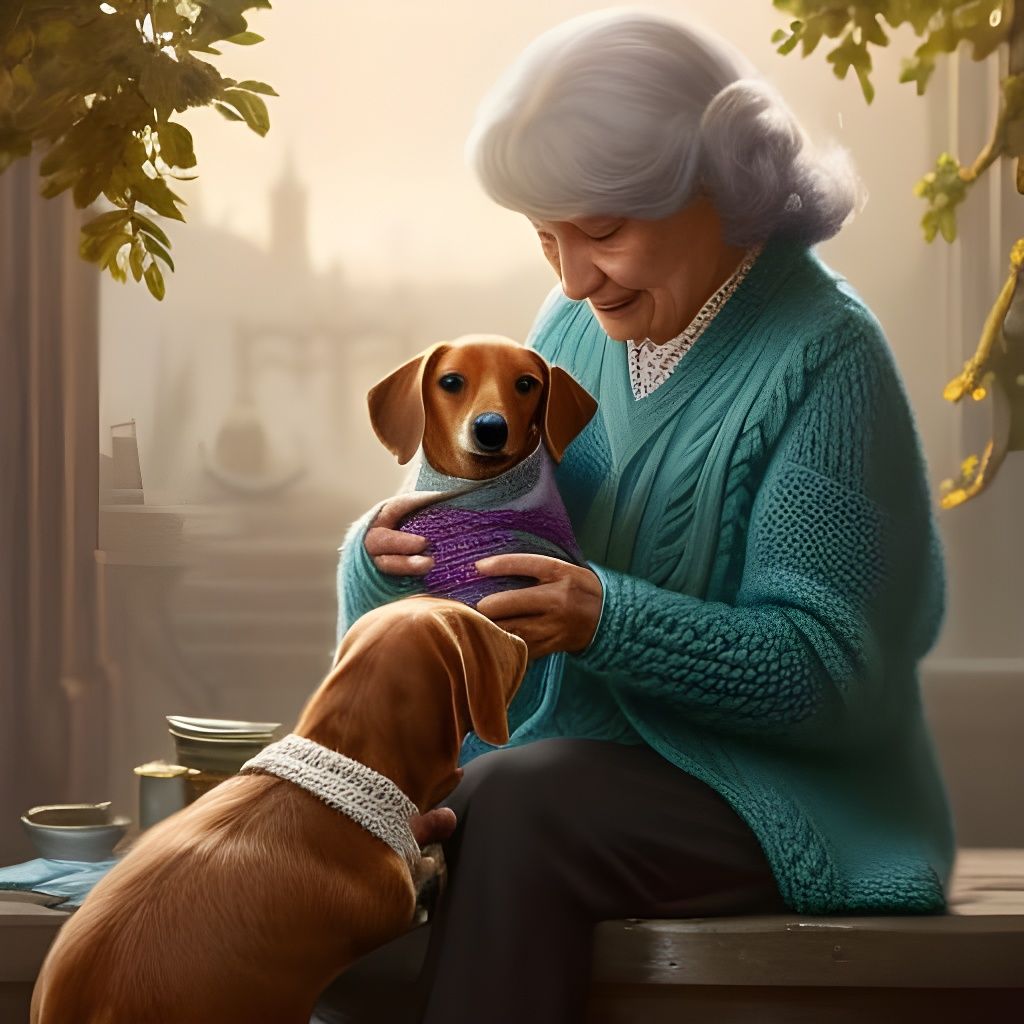 Her dogs loved the sweaters she made for them - AI Generated Artwork ...