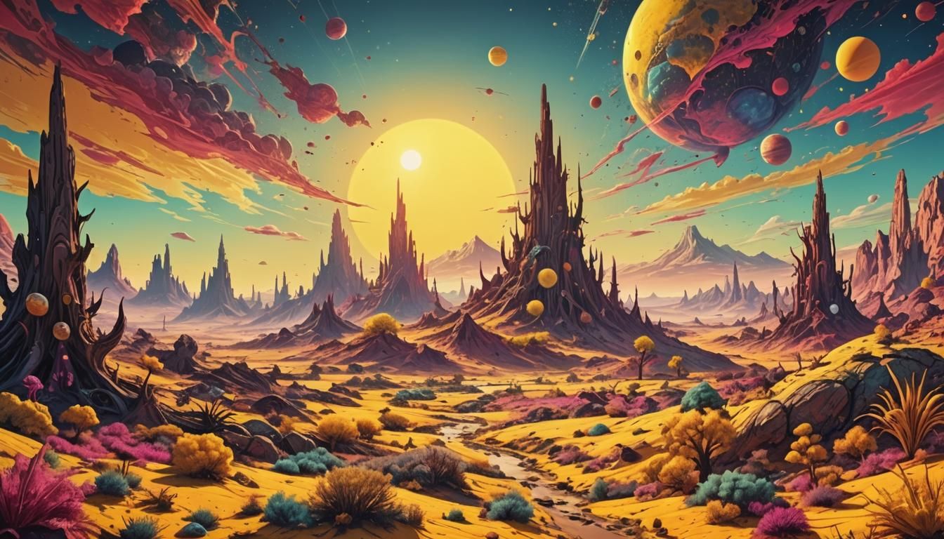 Alien world - AI Generated Artwork - NightCafe Creator
