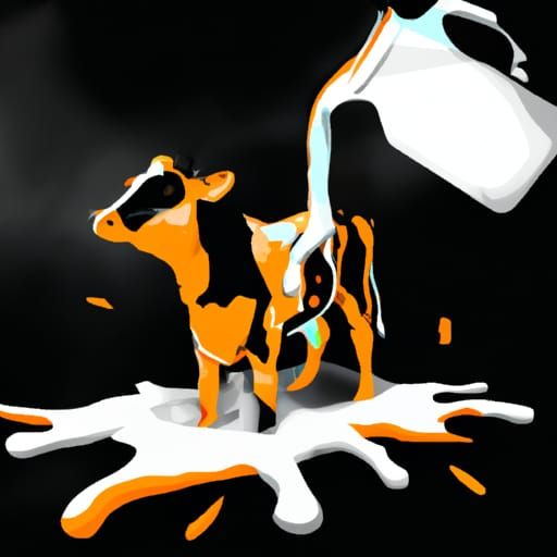 Cyber cow w/milk OC - AI Generated Artwork - NightCafe Creator