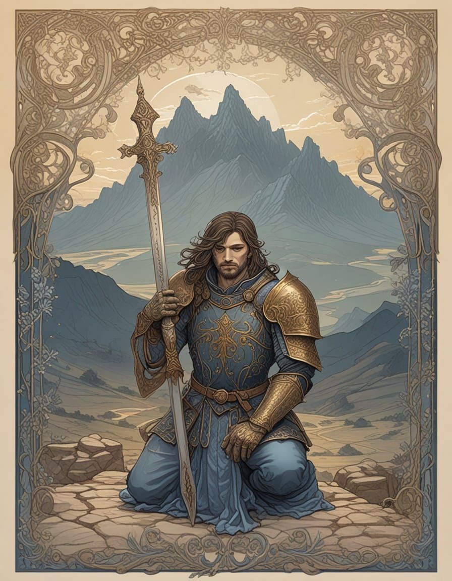 The Knight, Storybook Illustration - The Knight, Storybook I...