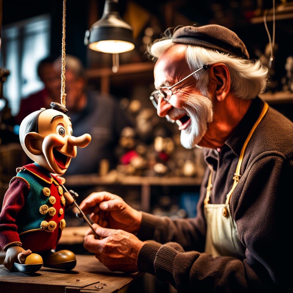 Puppet Master creating a wonderful puppet - AI Generated Artwork ...