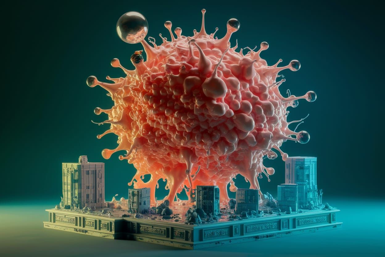 Melting Gum Papercraft Spy-Fi Exploding Gumcraft Diorama Sculpture