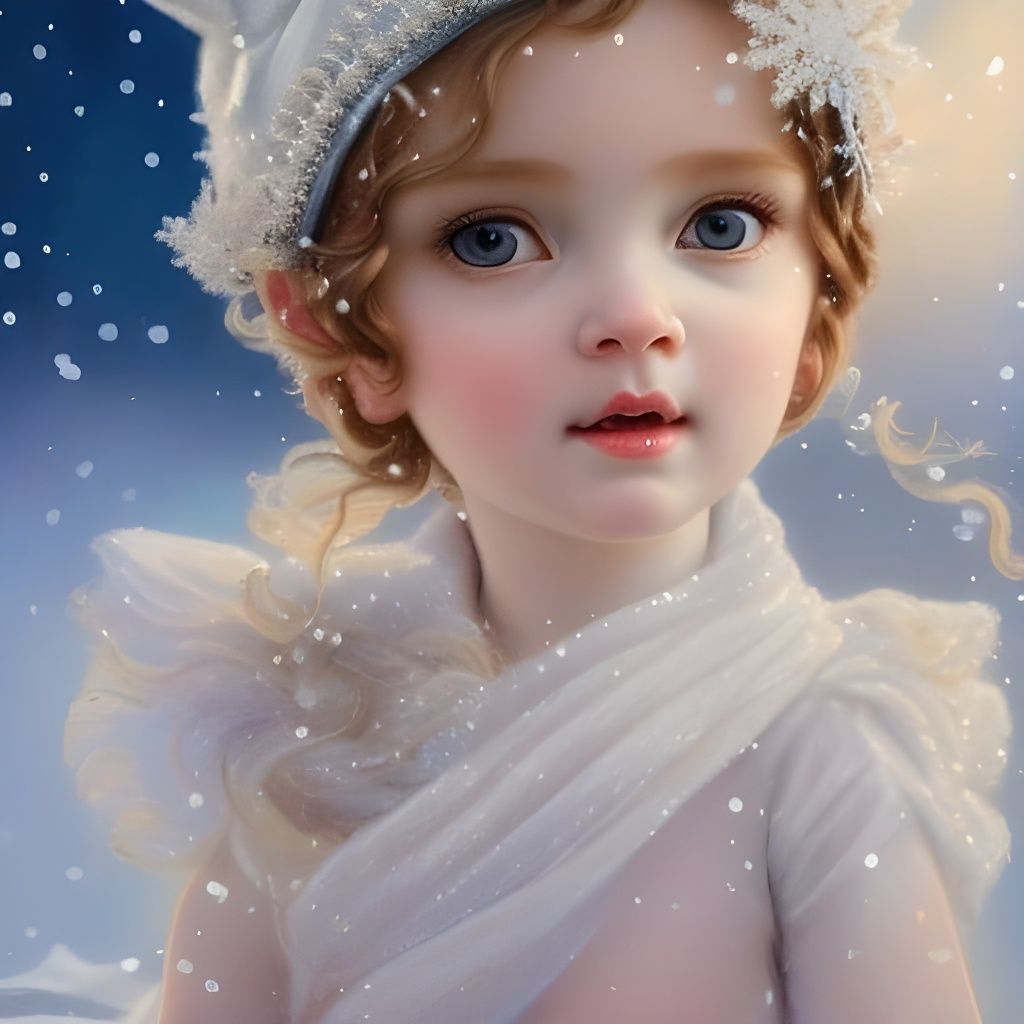 Snowflake Baby - AI Generated Artwork - NightCafe Creator