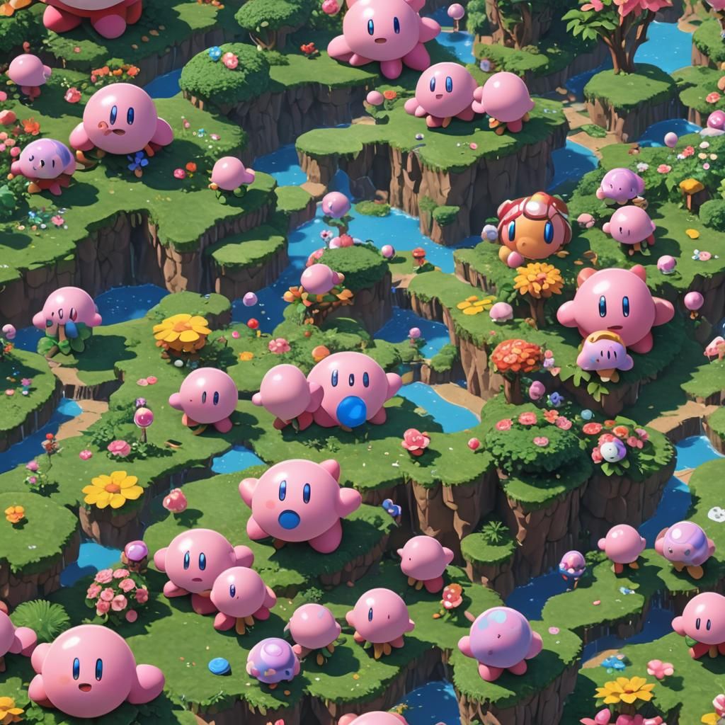 a 680x240 kirby nintendo landscape - AI Generated Artwork - NightCafe ...