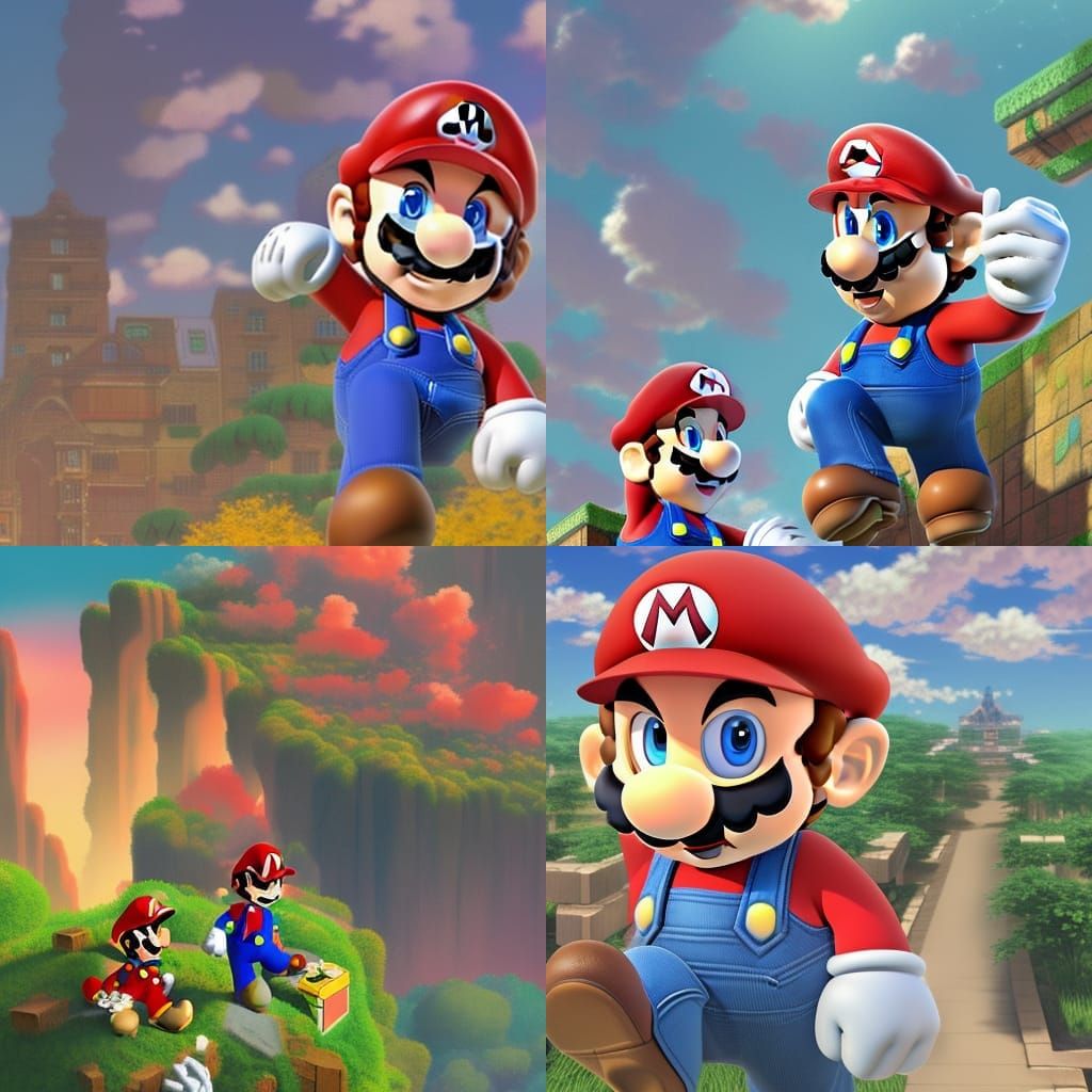 Super Mario but make it anime - AI Generated Artwork - NightCafe Creator