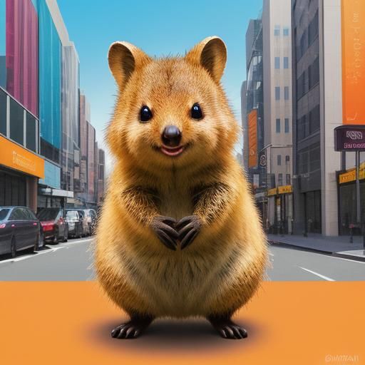 A quokka in the city - AI Generated Artwork - NightCafe Creator