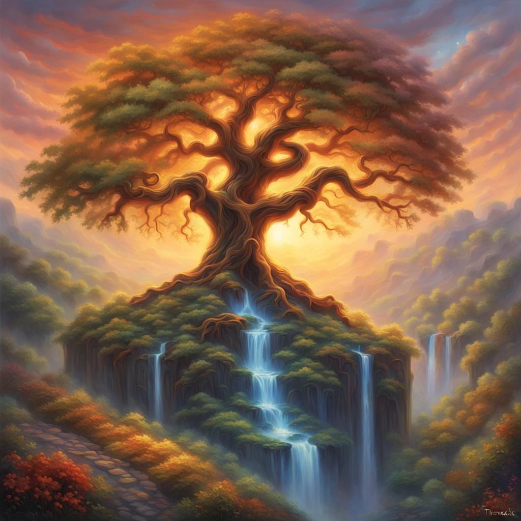 Tree of life growing - AI Generated Artwork - NightCafe Creator