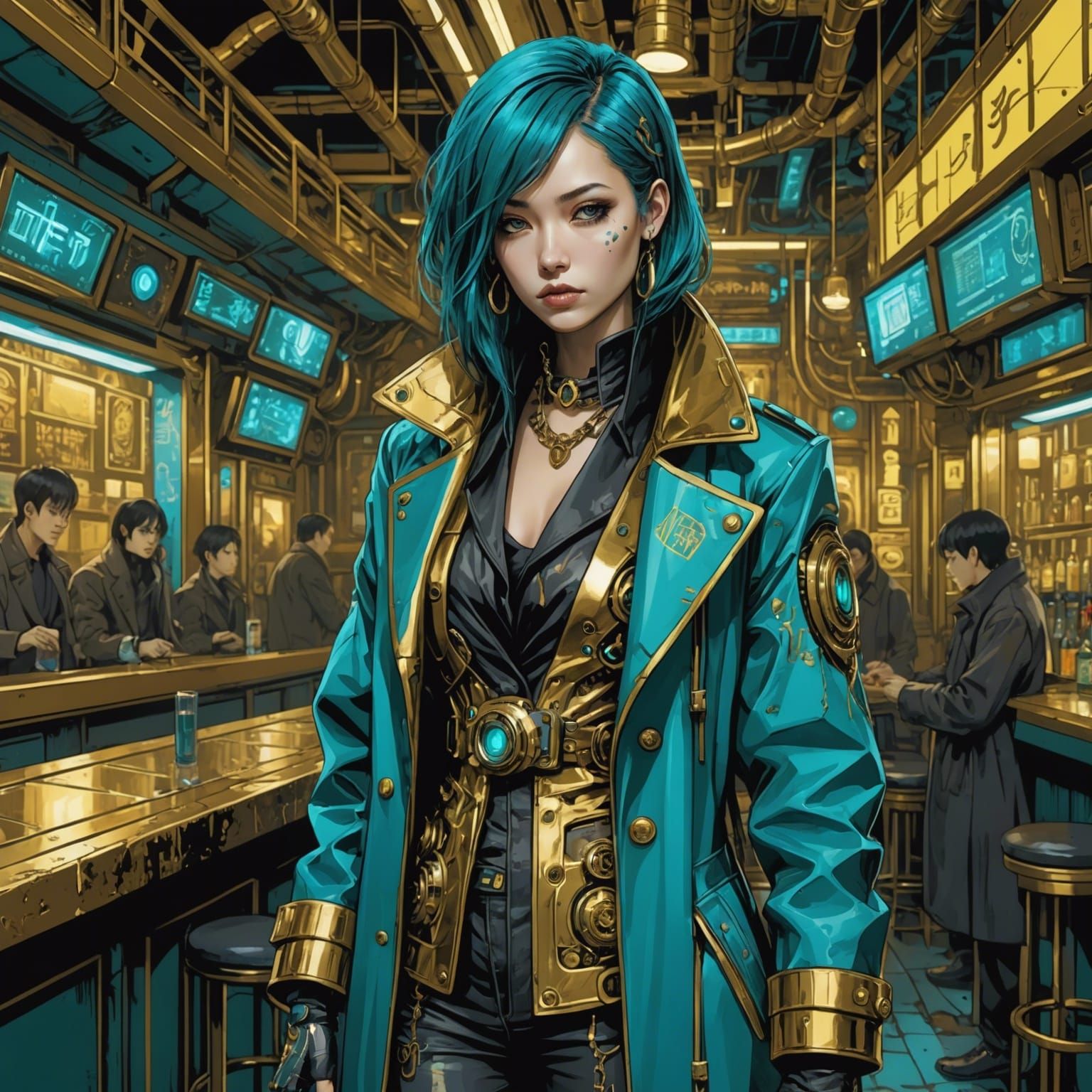 Pub Crawl, 2054 - AI Generated Artwork - NightCafe Creator