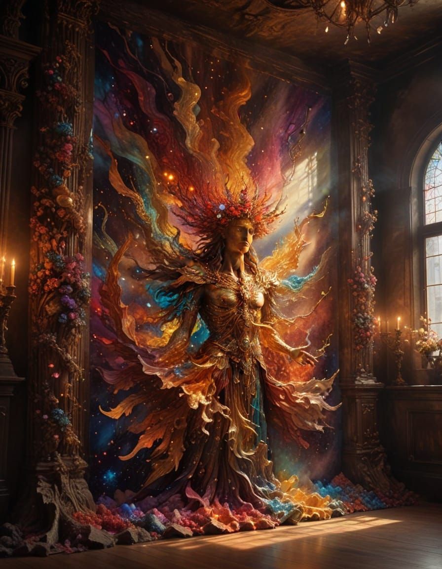 Ethereal Messiah in Grand Cityscape: A Cinematic A... - AI Art