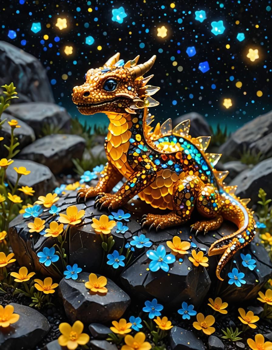 Dragon bling bling - Ethereal Dragon in Iridescent Glory