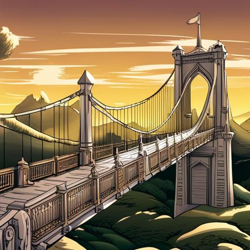 Warm bridge - AI Generated Artwork - NightCafe Creator