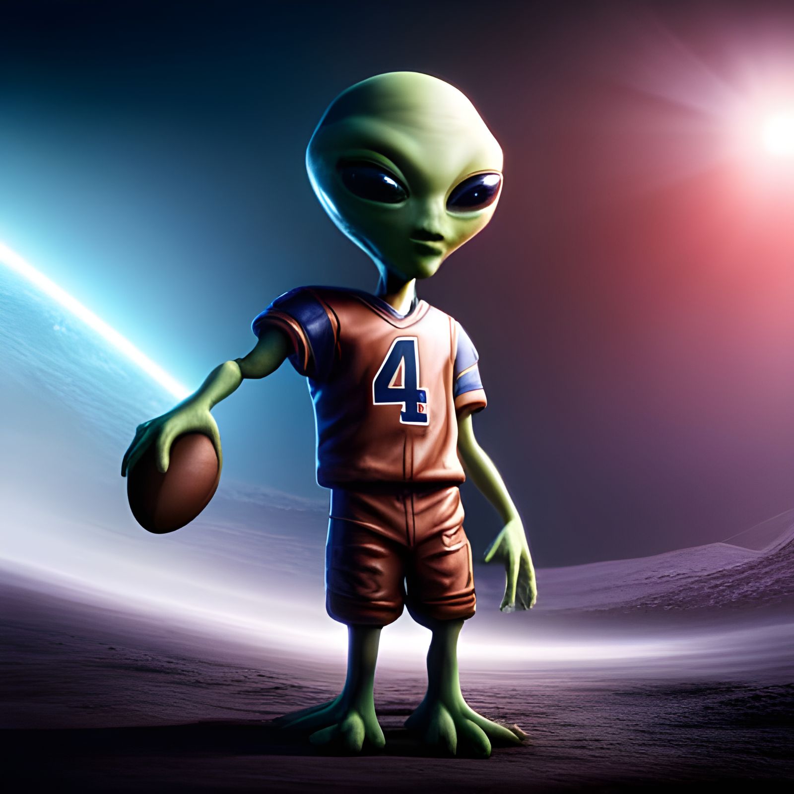 Alien Sports League Football - Moosh Valoog Rookie Card - AI Generated ...