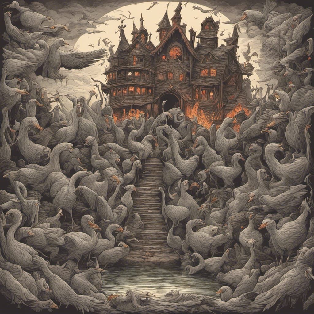 PROOF! Geese ARE demons! - AI Generated Artwork - NightCafe Creator