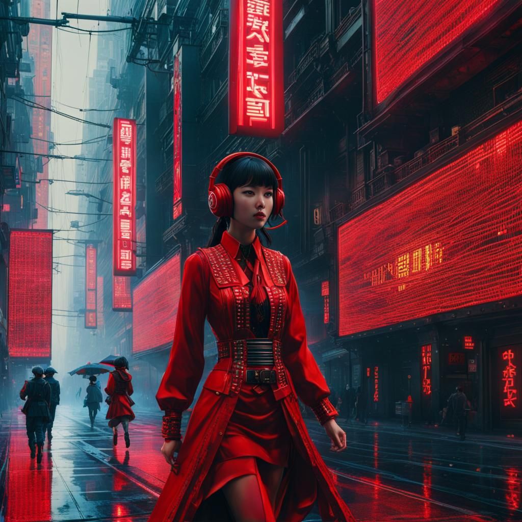 Glitch FX Red ASCII Art ️🉐 v2 - AI Generated Artwork - NightCafe Creator