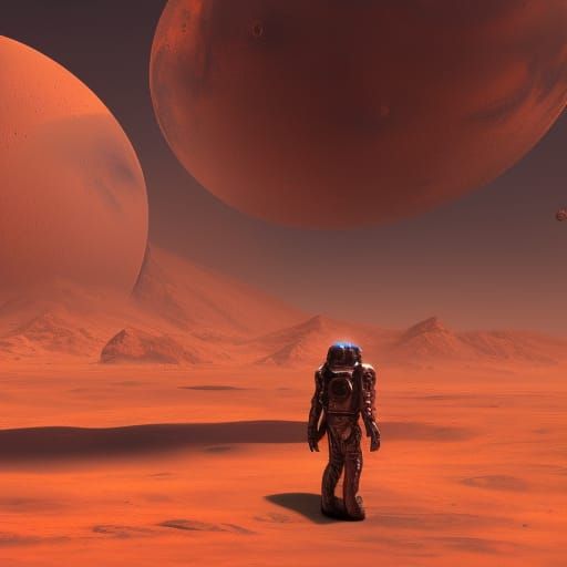 Humanoid in the Mars : r/nightcafe