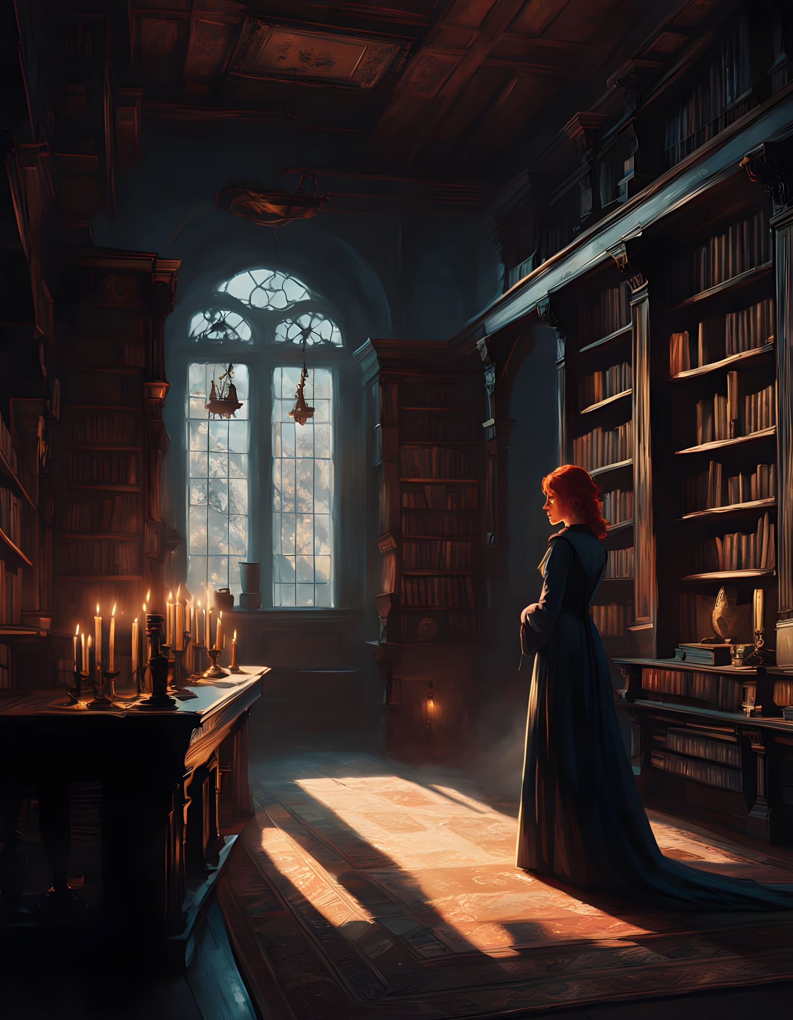 Librarian Life Sunset Relive - Enchanted Librarian in Warm ...