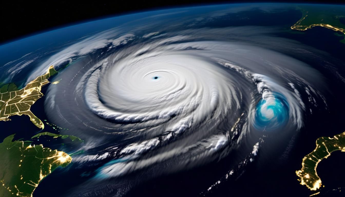 Nature's fury: A hurricane seen from space - AI Generated Artwork ...