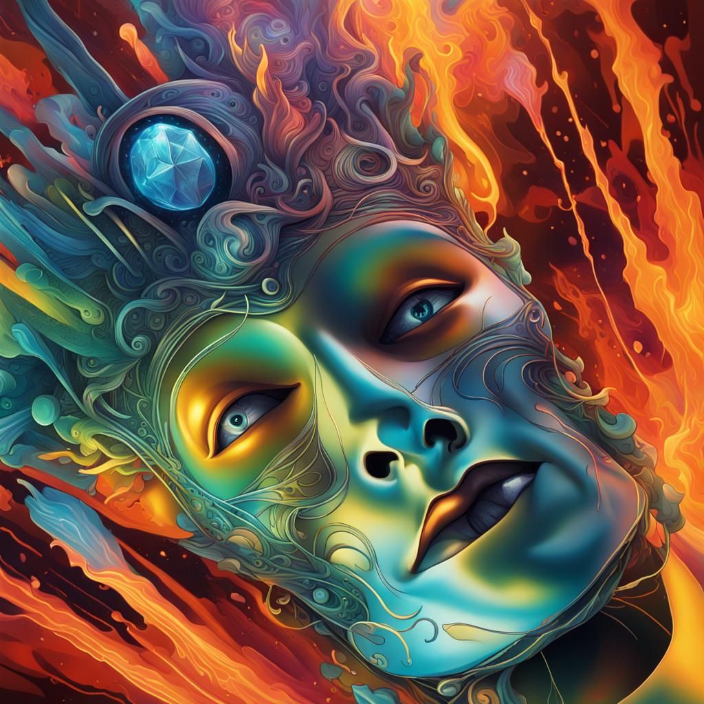 Mask of Elementals-Fire - AI Generated Artwork - NightCafe Creator