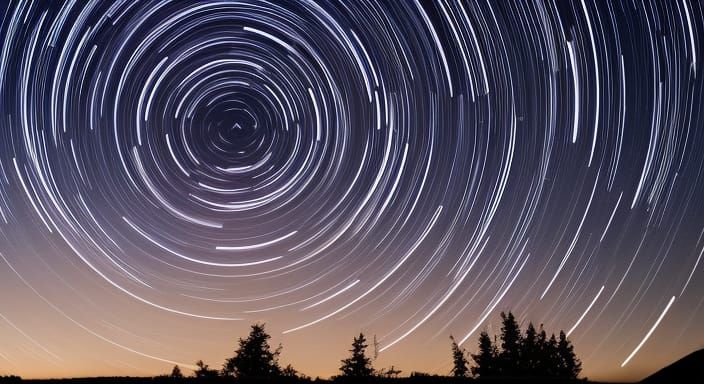time-lapse of star trails - AI Generated Artwork - NightCafe Creator