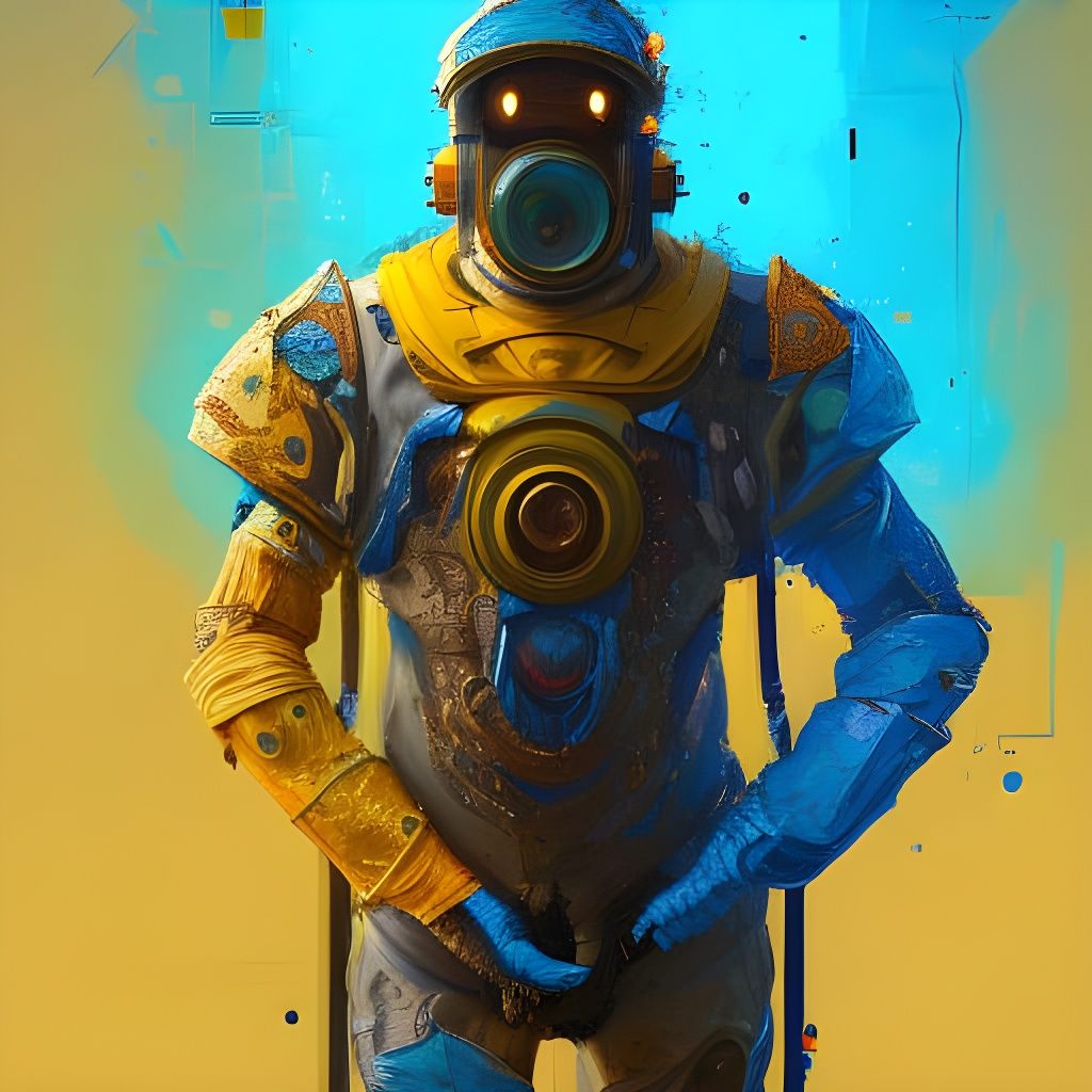 anthropomorphic - quantum yellow and blue - AI Generated Artwork ...