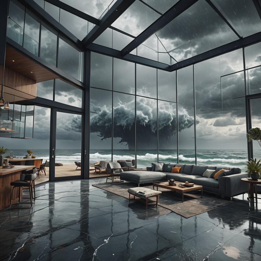 Beach house - AI Generated Artwork - NightCafe Creator